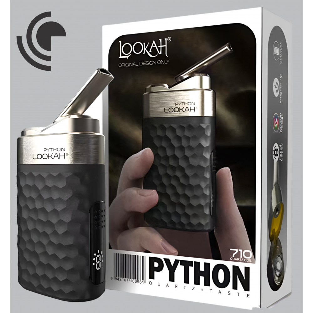 Lookah Python 650mAh Variable Voltage Vaporizer Kit | 710 Quartz Coil & Digital Display